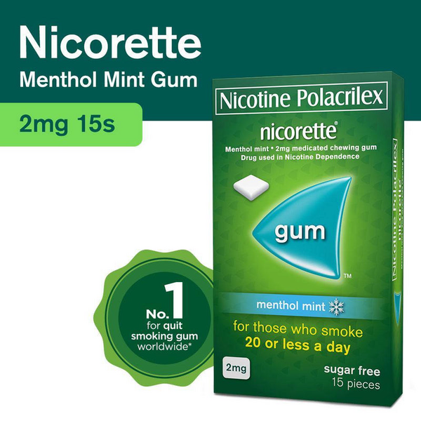 NICORETTE Nicotine 2mg Medicated Chewing Gum 15's Mint price in the ...